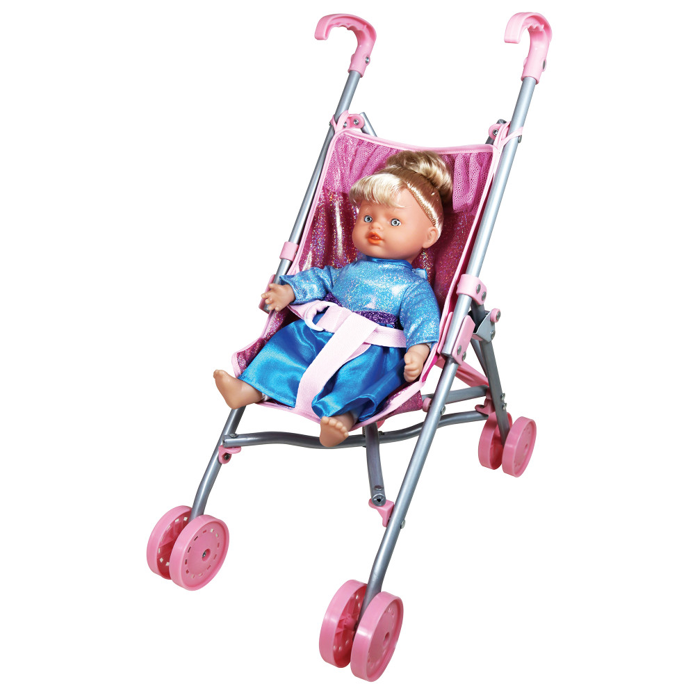 Buy Lissi: Doll Stroller Set: 12" Princess Ella Doll, Kids Ages 3 ...