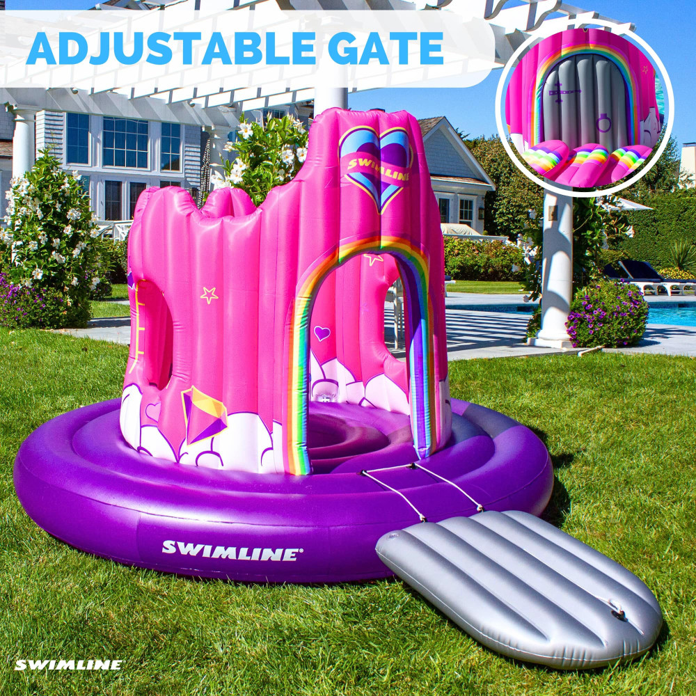 Buy Swimline: Unicorn Castle Island - Giant Water Inflatable Castle ...