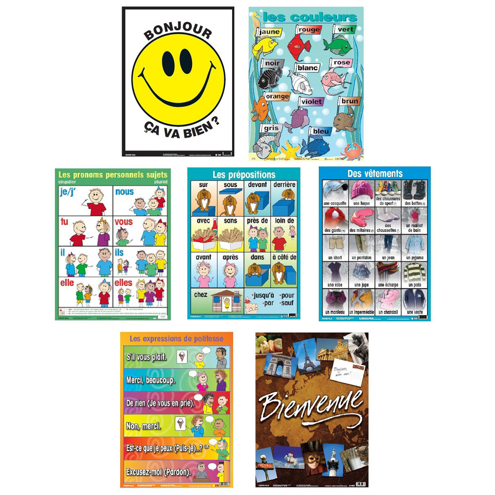 Buy Poster Pals French Educational & Language Teaching basic Posters ...